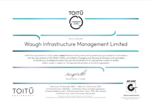 Our Carbon Zero Certificates - Waugh Infrastructure Management
